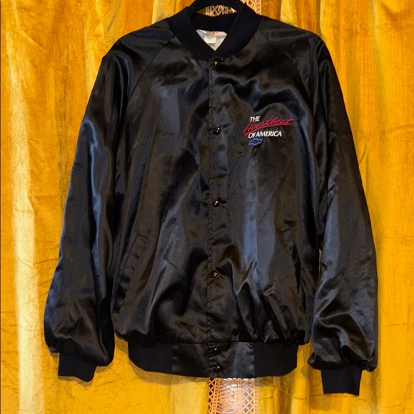 Westark | Jackets & Coats | Vintage Chevy Classic Black Bomber Jacket ...